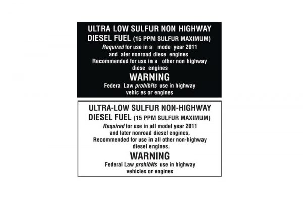 Ultra Low Sulphur Non HWY Diesel 15 PPM 5.25″ X 2.75″ – Phoenix Pump, Inc.